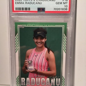 2022 Topps X Emma Raducanu #18 Tennis WTA Rookie Card PSA 10! - Graded ...
