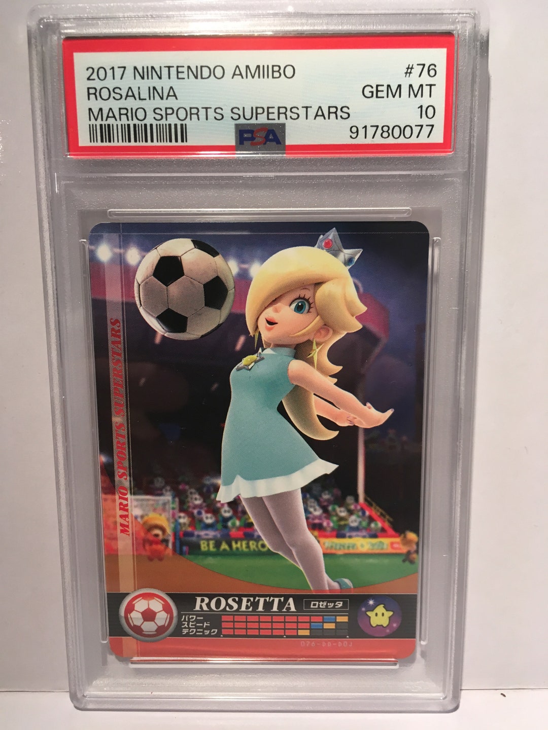 2017 Nintendo Amibo Mario Sports Super Stars #76 Rosalina PSA 10 - Graded Encased - Etsy