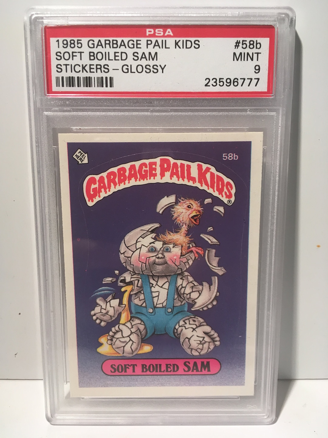 1985 Topps Garbage Pail Kids GPK Stickers Glossy #58b Soft Boiled Sam ...