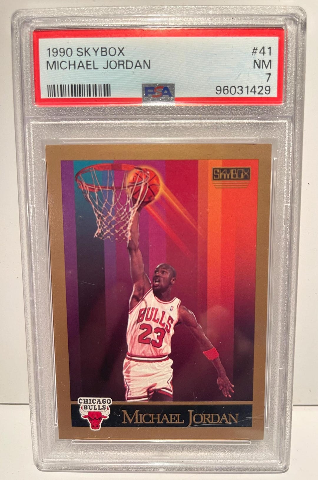 1990 Skybox Michael Jordan #41 PSA 7 Near Mint - Graded Encased ...