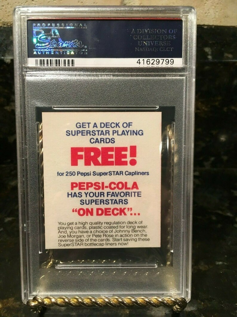 1978 Pepsi Cola Superstars Hand Cut JOHNNY BENCH PSA 10 - Etsy