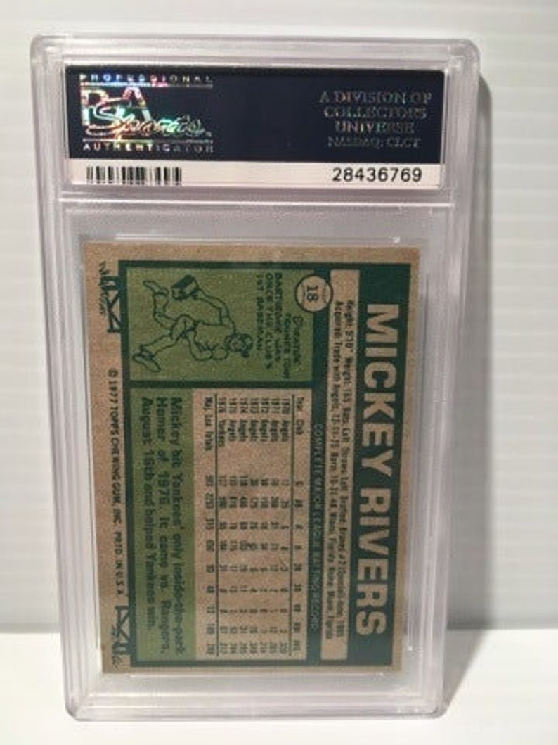 1977 Topps Burger King MICKEY RIVERS PSA 10 Authenticated - Etsy