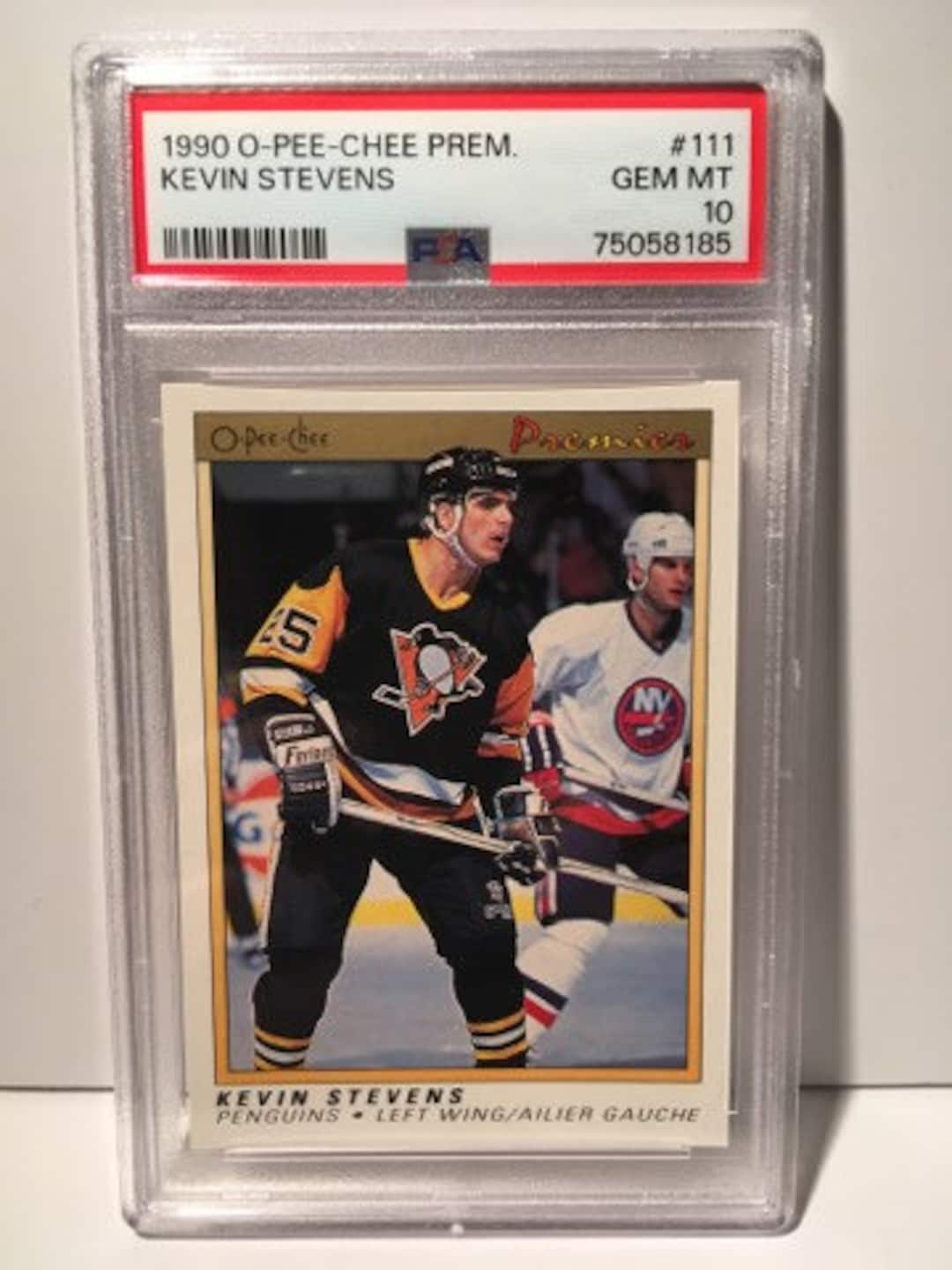 Kevin Stevens 1990 OPC Premier Rookie Card RC PSA 10 Gem Mint Penguins ...