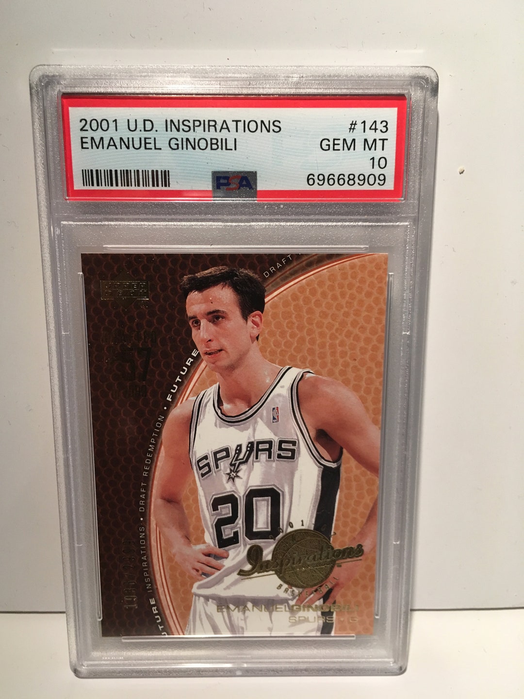 2001-2002 UD Manu Ginobili Inspirations Rookie RC /2999 PSA 10 Limited ...