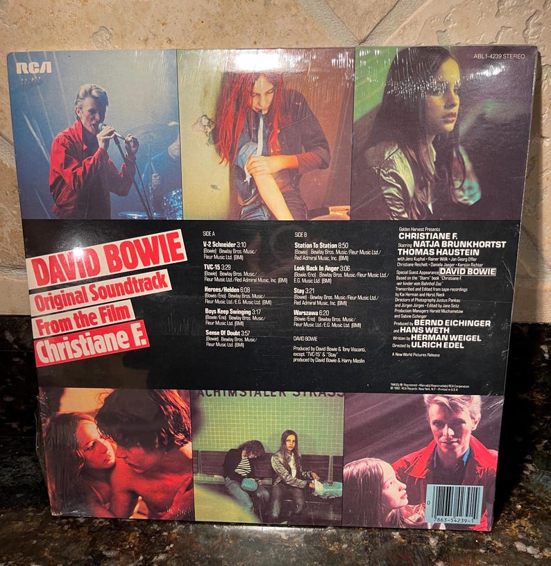 DAVID BOWIE - Christiane F Soundtrack Rare Vintage Vinyl Lp Sealed NOS ...