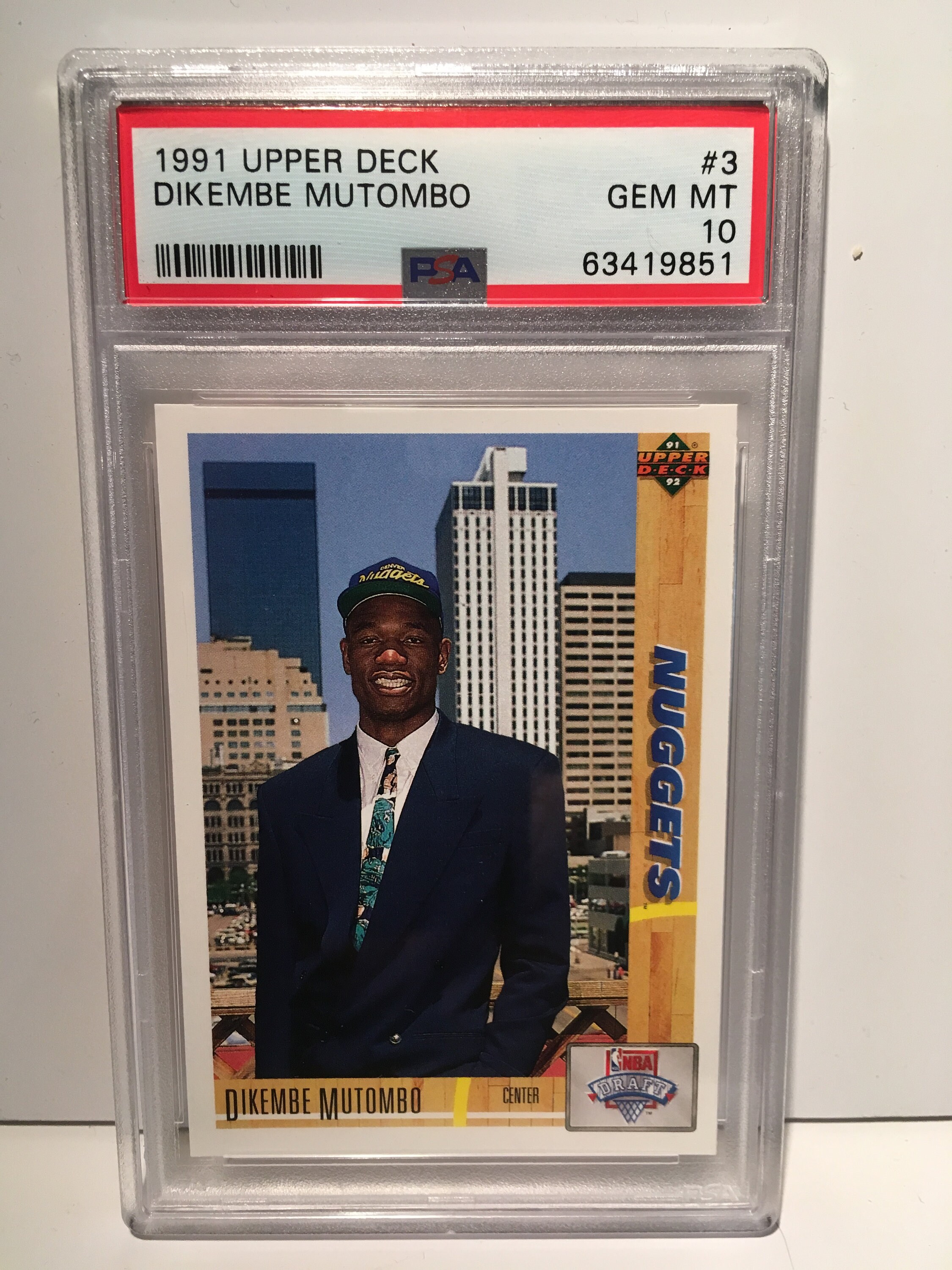 Dikembe Mutombo 1991 Upper Deck Rookie Card Denver Nuggets PSA 10 ...