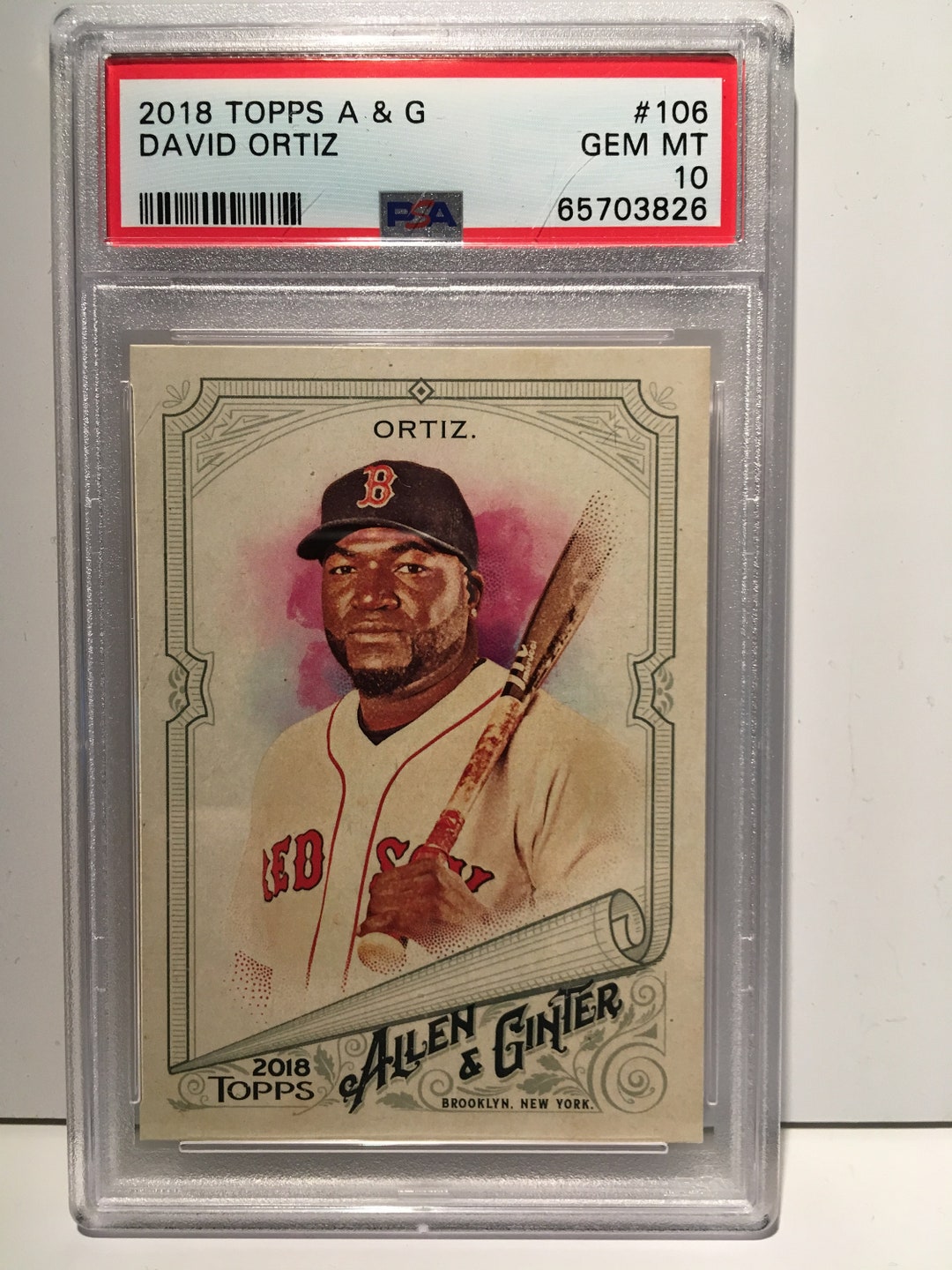 David Ortiz 2018 Topps Allen & Ginter PSA 10 Gem Mint Red Sox Legend ...