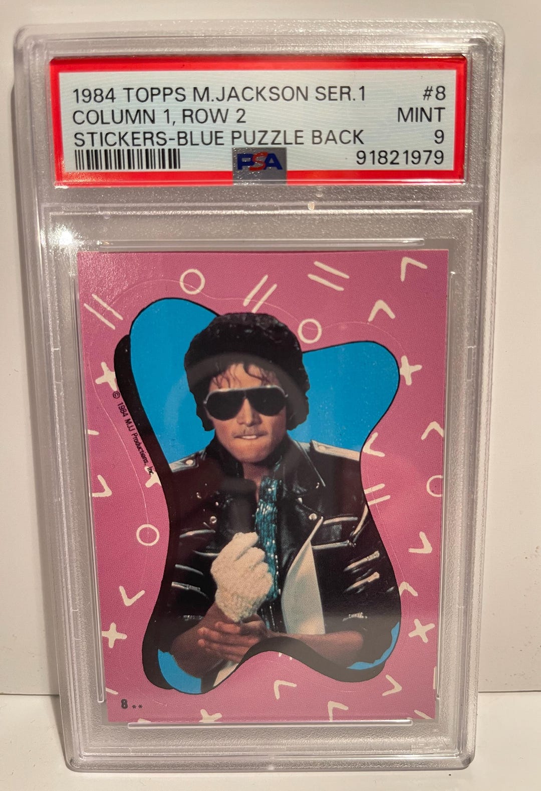 1984 Topps Michael Jackson Series 1 Stickers #8 - PSA 9 Mint Encased ...