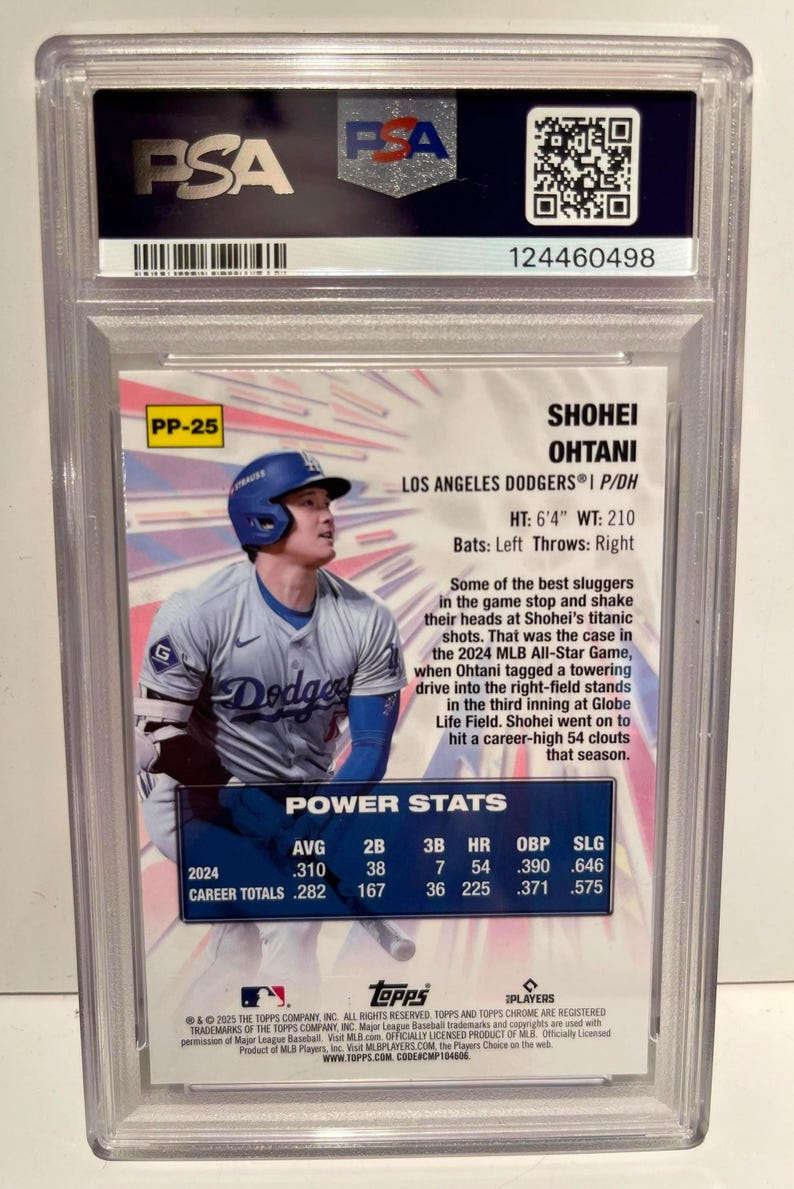 2025 Topps Chrome Shohei Ohtani Power Players #PP25 PSA 9 Dodgers Mint Graded Encased - Etsy