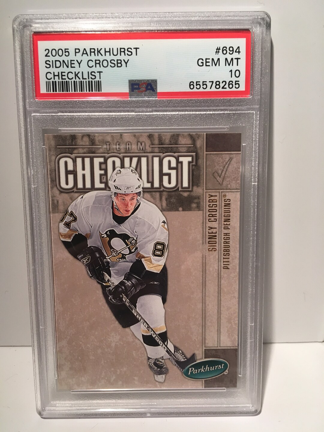 2005 Parkhurst Checklist #694 Sidney Crosby Rookie Card PSA 10 - Etsy