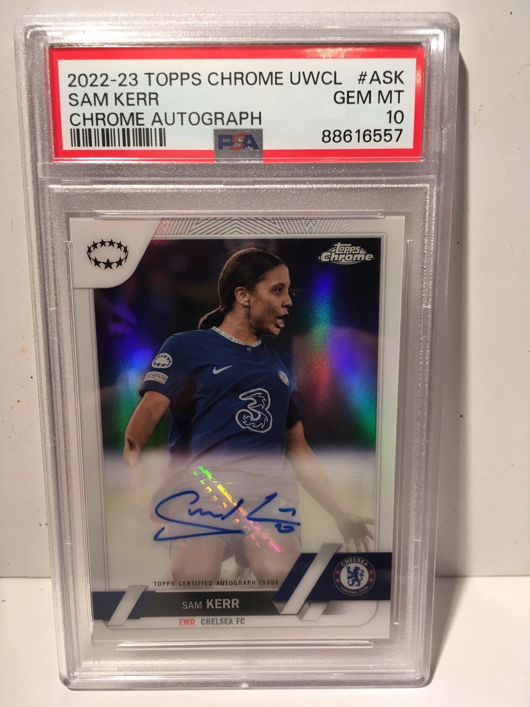 2022-23 Topps Chrome UEFA Women's Sam Kerr ASK Autograph PSA 10 - Etsy