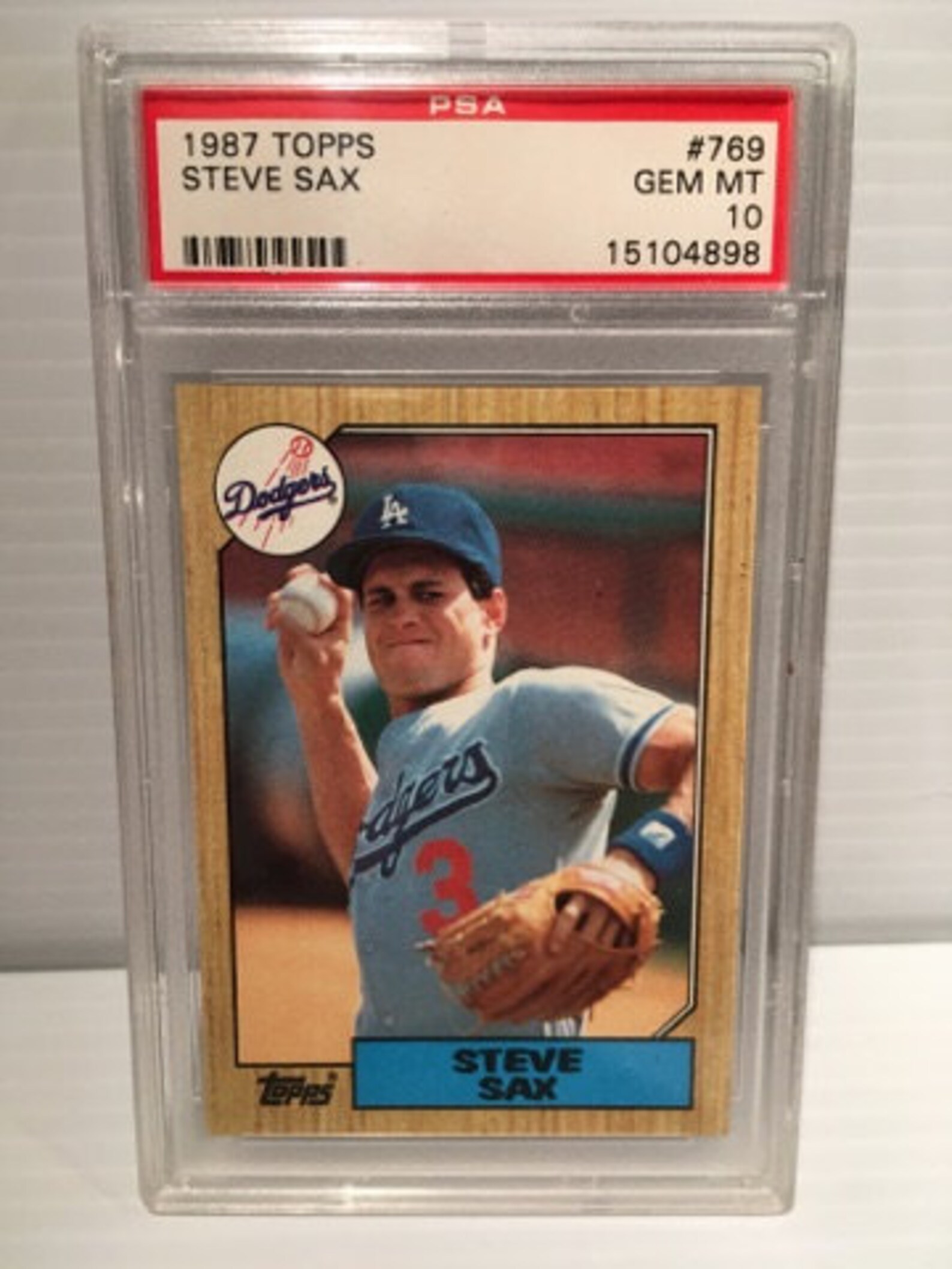 Steve Sax 1987 Topps PSA 10 Graded Authenticated & Encased by - Etsy UK