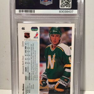 1990 Upper Deck French Mike Modano RC Rookie Card PSA 9 Encased Graded ...