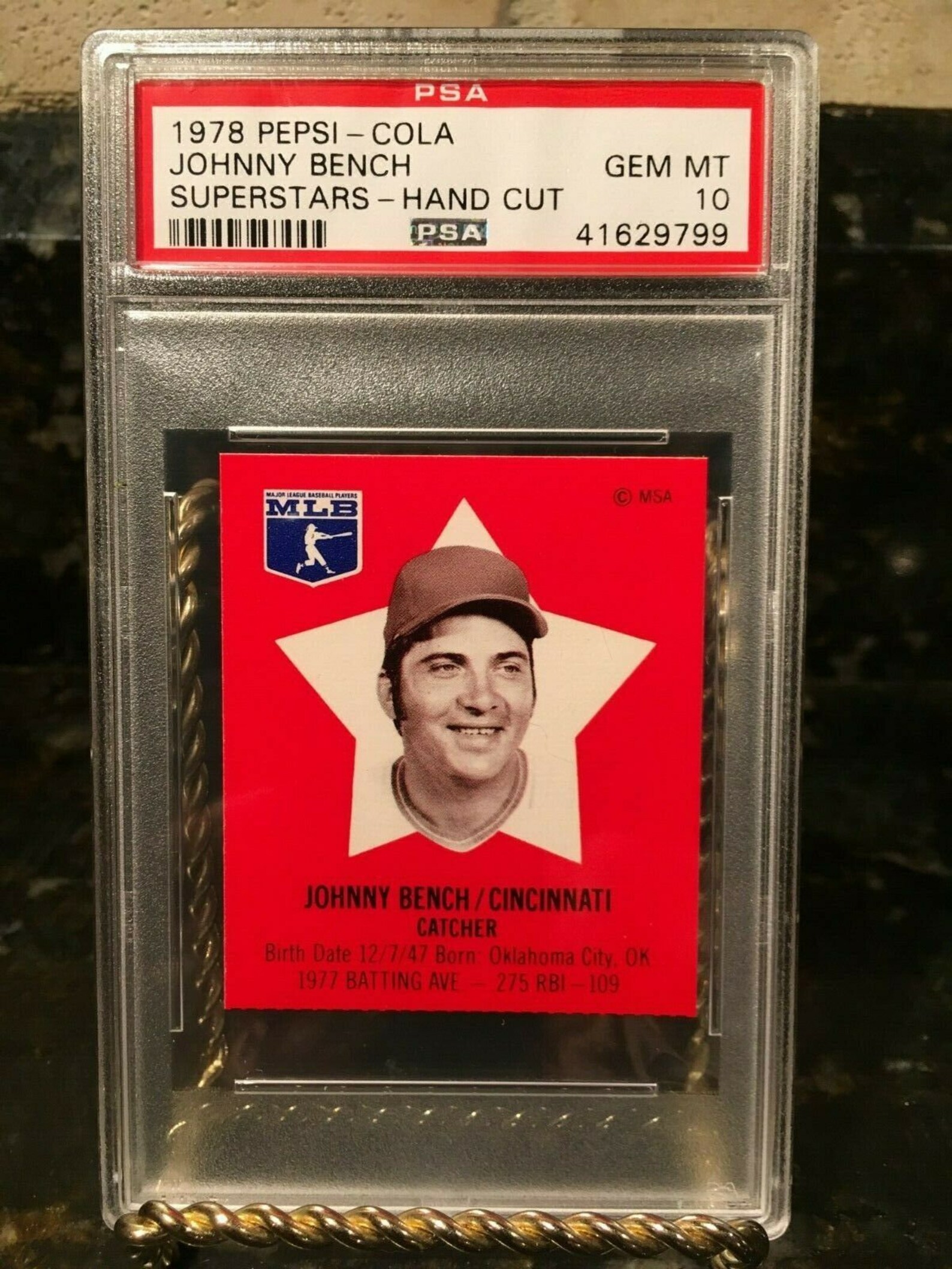 1978 Pepsi Cola Superstars Hand Cut JOHNNY BENCH PSA 10 - Etsy
