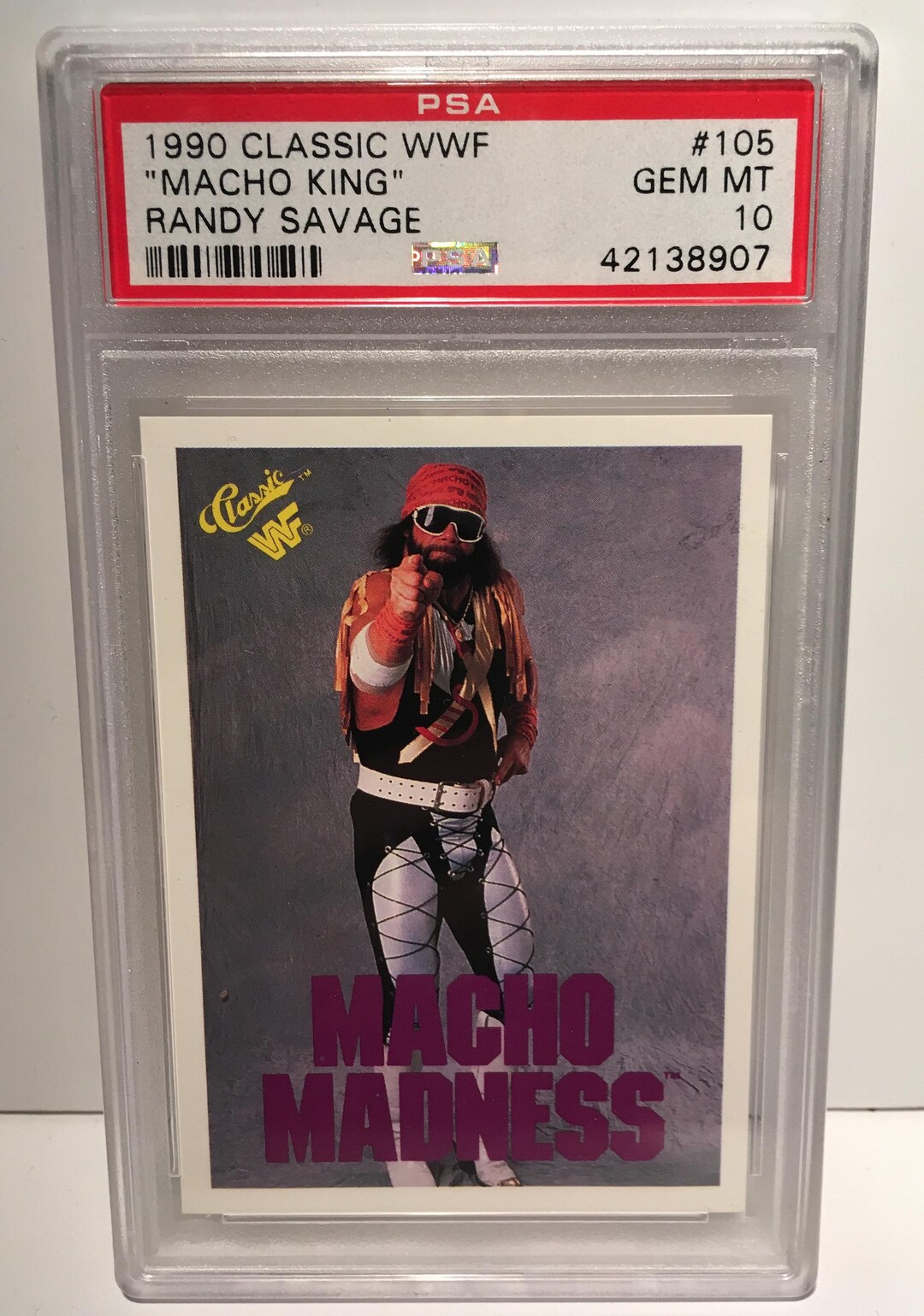 1990 Classic WWF Randy"macho Man" Savage"macho Madness" Card #126 PSA ...