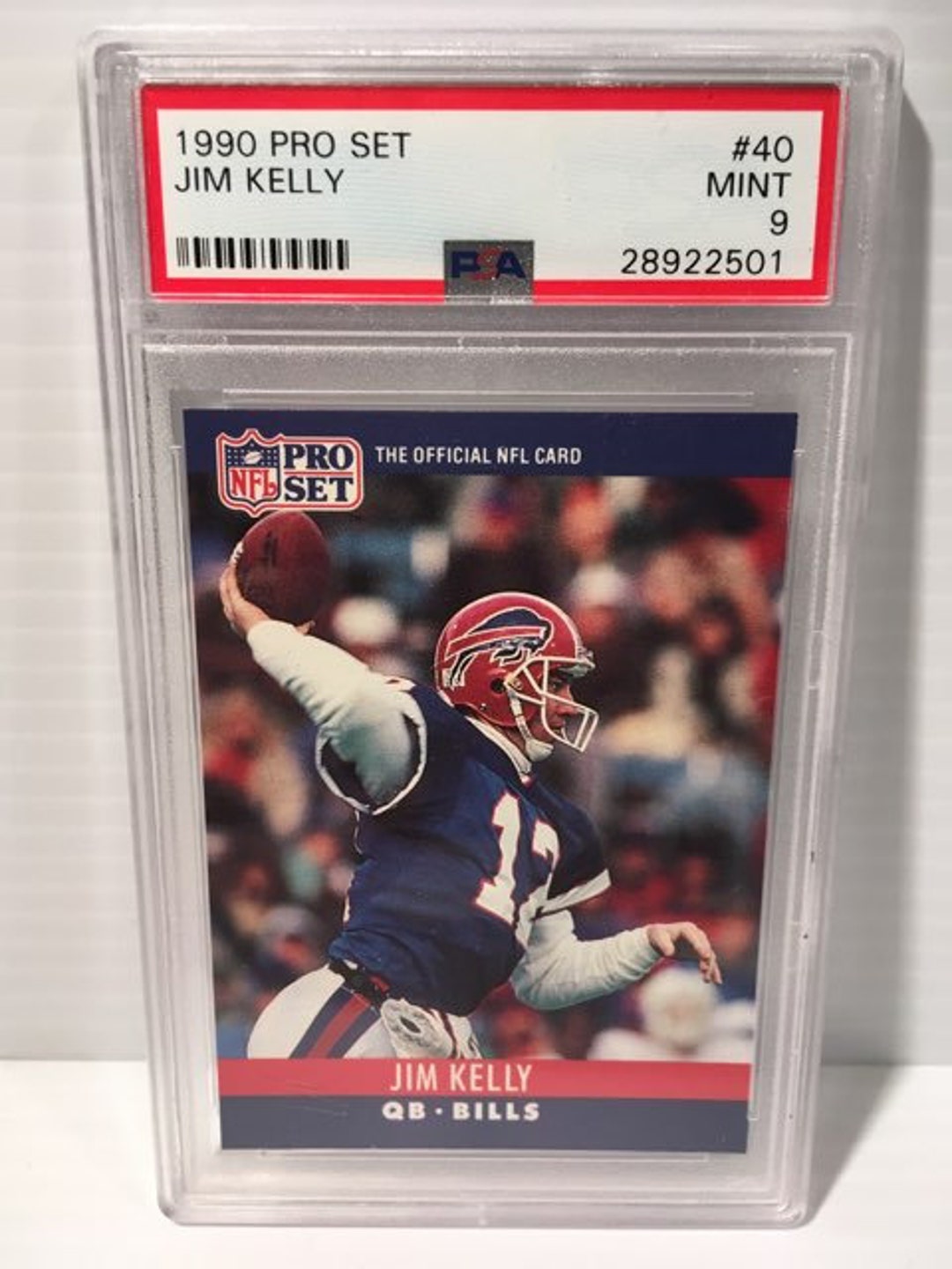 1990 Pro Set Jim Kelly Mint PSA 9 Graded, Encased & Authenticated ...