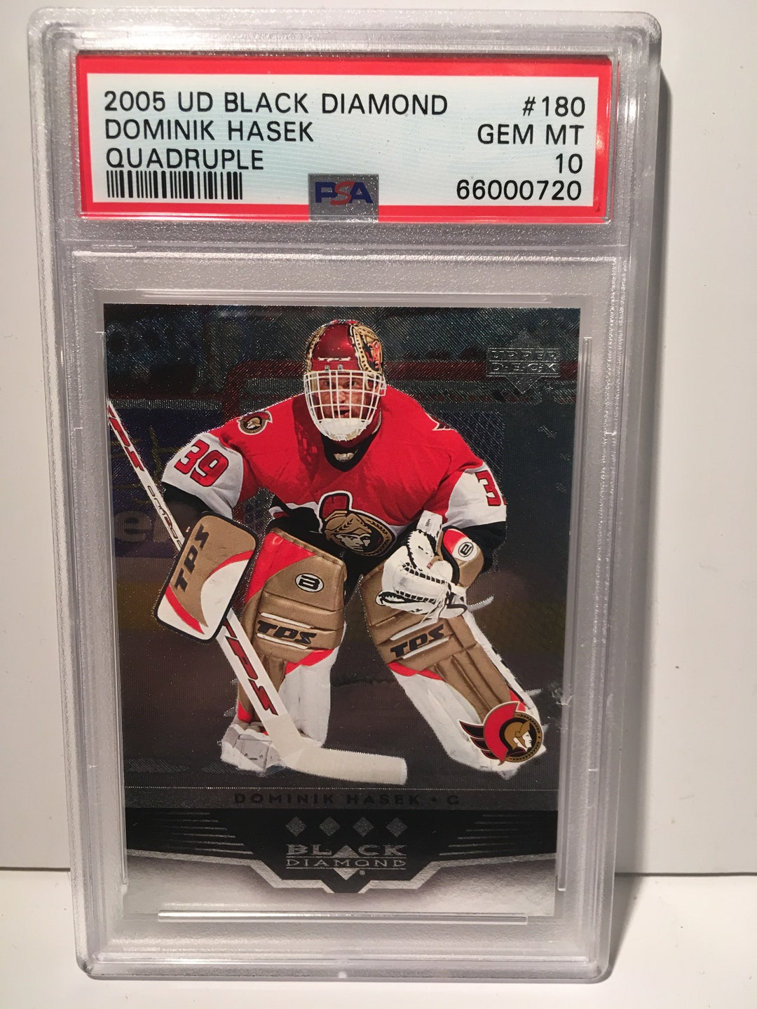2009 Upper Deck Black Diamond Quadruple - Dominik Hasek - PSA 10 Gem ...