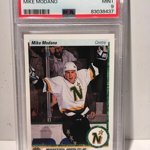 1990 Upper Deck French Mike Modano RC Rookie Card PSA 9 Encased Graded ...