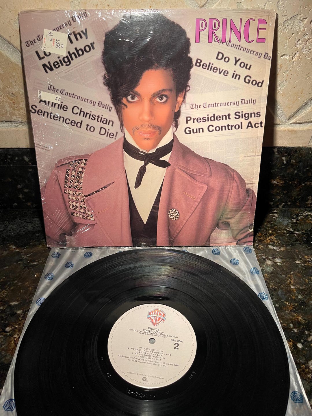 Prince "controversy" 1980's LP Vinyl Record Excellent Condition Shrink ...