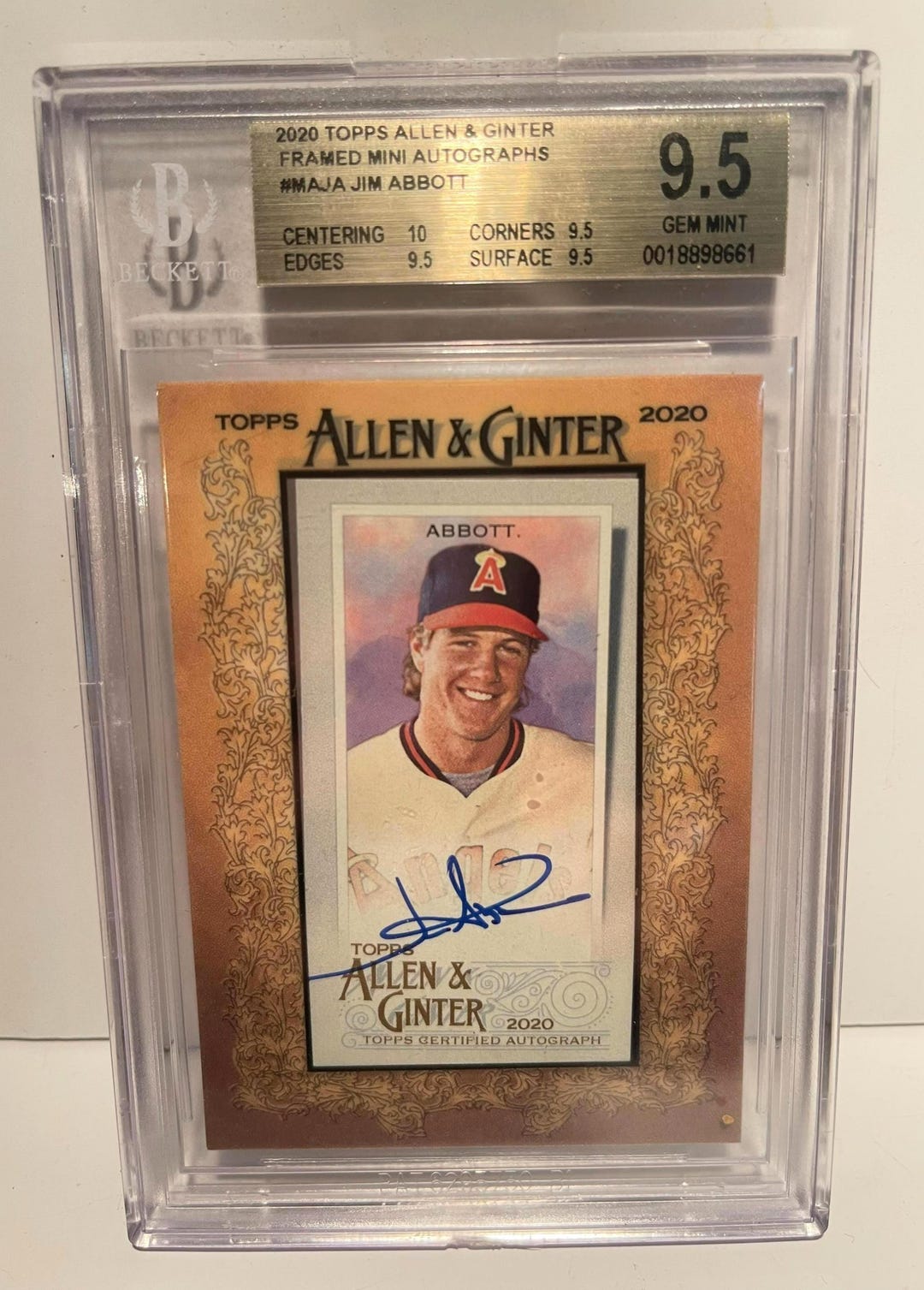 2020 Topps Allen & Ginter's - Jim Abbott Framed Mini Autograph ...