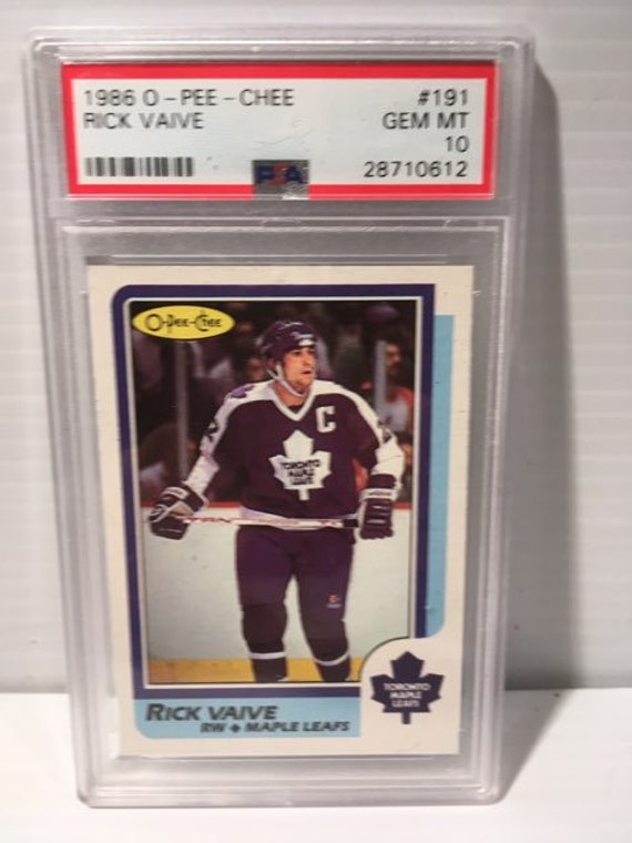 1986 O-Pee-Chee Hockey Rick Vaive PSA 10 191 Authenticated & | Etsy