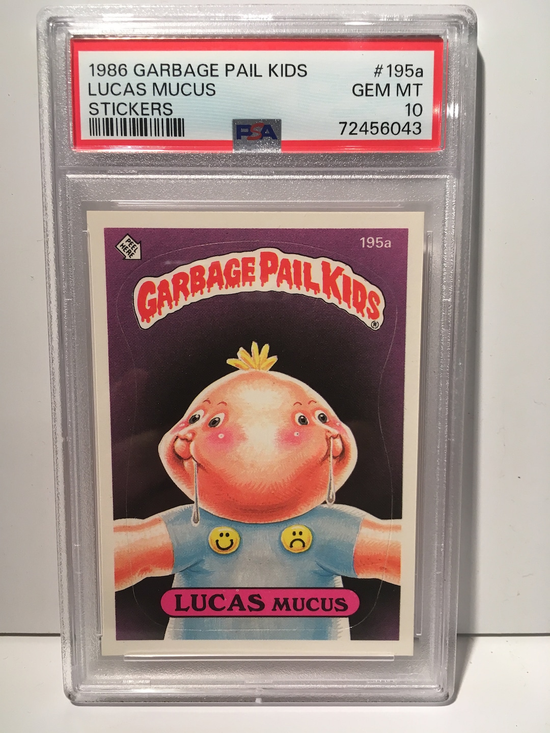 1986 Garbage Pail Kids "lucas Mucus" - Graded & Authenticated - Psa 10 ...