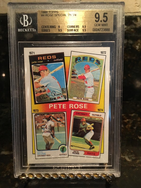 Pete Rose 1986 Topps Special 71-74 Graded Authenticated | Etsy