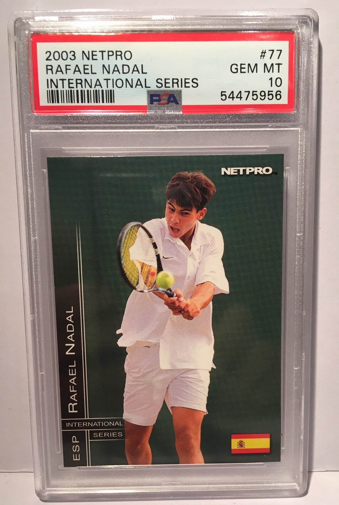 RAFAEL NADAL 2003 Netpro International Series Rookie Card Spain PSA 10 ...