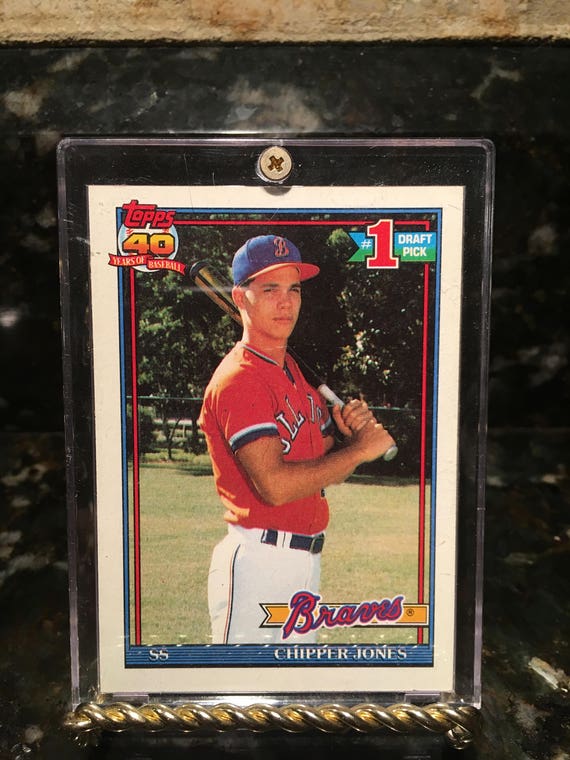 1991 Topps Chipper Jones Rookie Card RC Newest Member MLB | Etsy