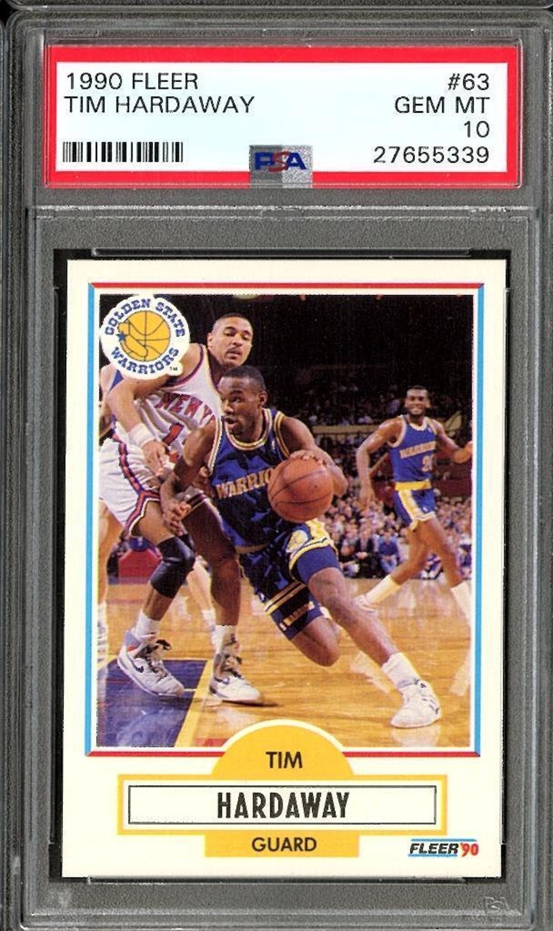 1990 Fleer Tim Hardaway RC WARRIORS Hall of Famer PSA 10 - Etsy