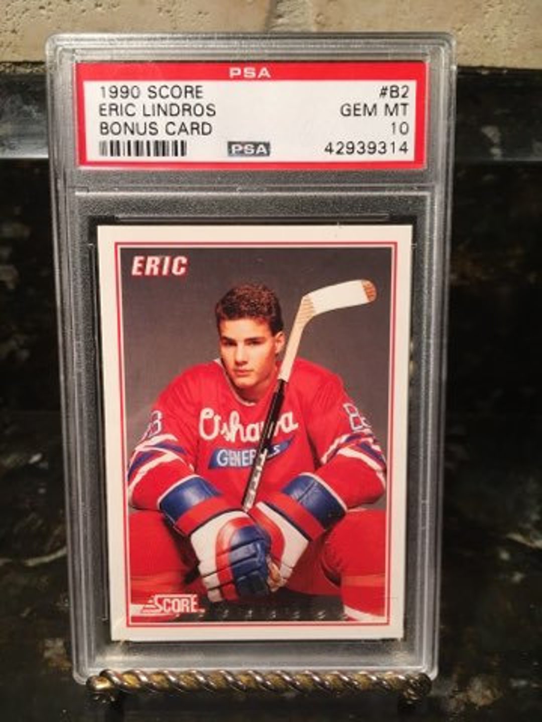 1990 Score Bonus Card #B2 Eric Lindros Rookie HOF PSA 10 Graded ...