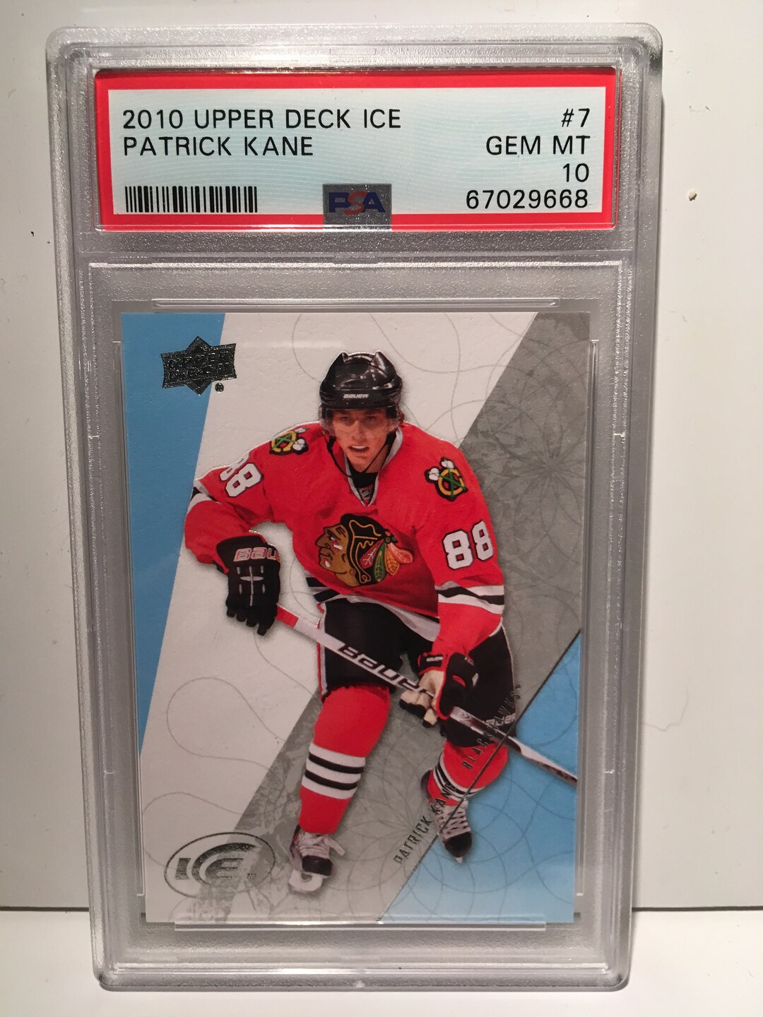 Patrick Kane 2010 Upper Deck Ice PSA 10 - #7 Red Wings - Encased Graded ...