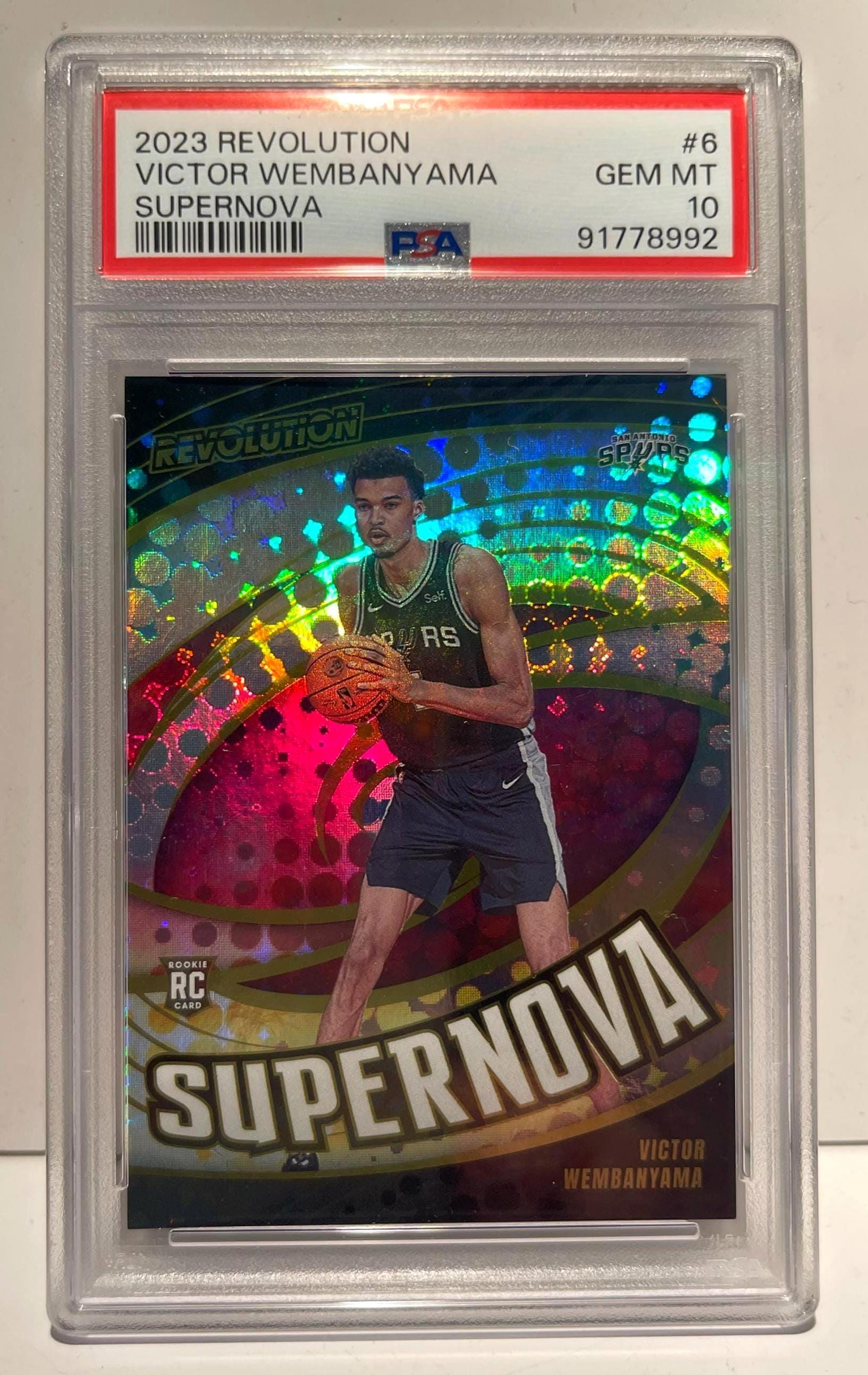 2023 Panini Revolution Victor Wembanyama Supernova Rookie #6 Spurs PSA ...