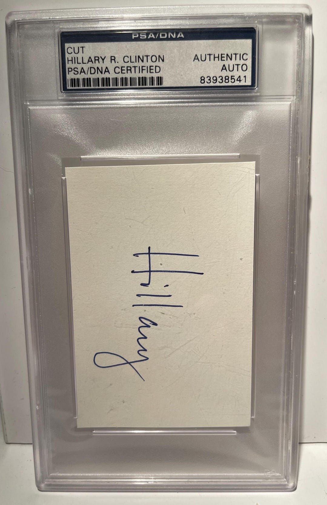 Hillary Rodham Clinton Signed 3x5 Index Card - Autograph Has Been ...