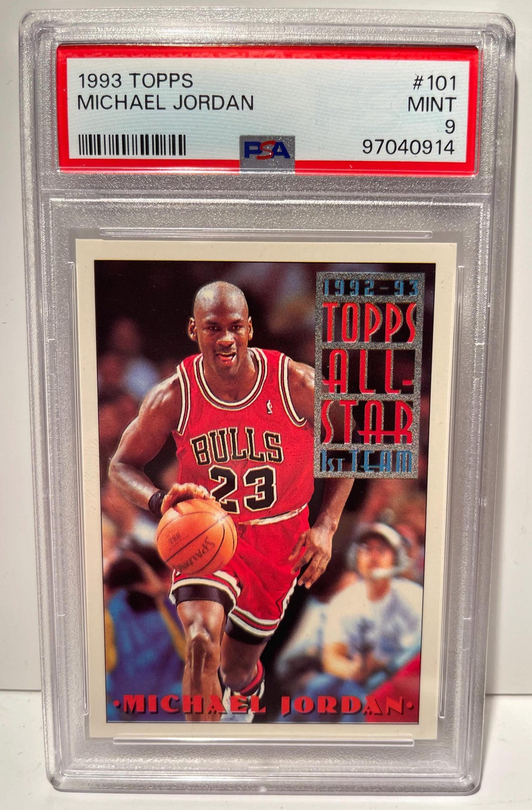 1993 Topps All Star Basketball Michael Jordan 101 PSA 9 Mint Bulls ...