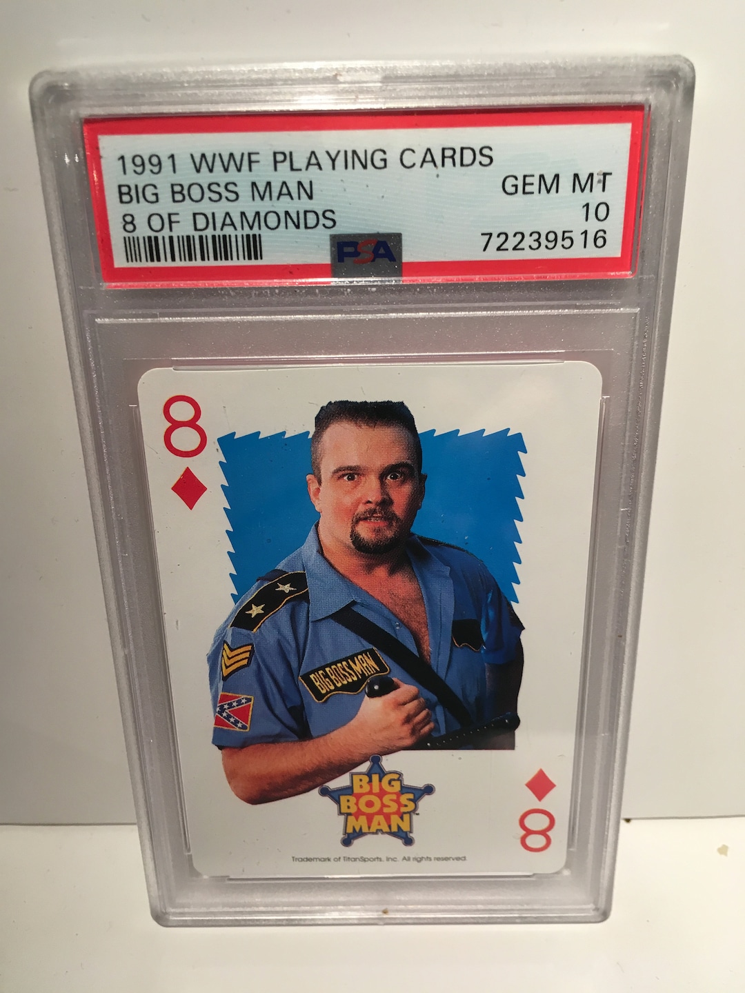 1991 WWF Playing Cards "big Boss Man" PSA 10....short Print Limited ...