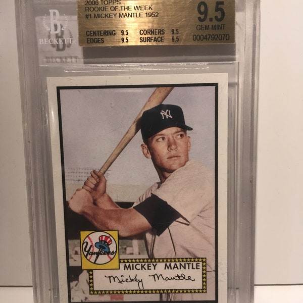 Mickey Mantle Rookie Card - Etsy