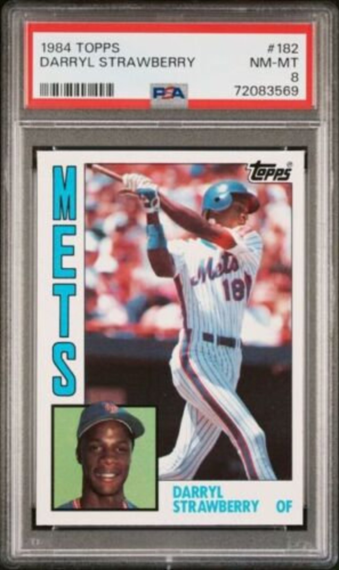 1984 Topps Daryl Strawberry RC PSA 8 Mets Graded/encased ...