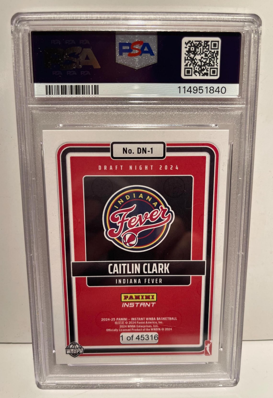2024 Panini Instant WNBA Draft Night Caitlin Clark #DN1 PSA 9 MINT ...