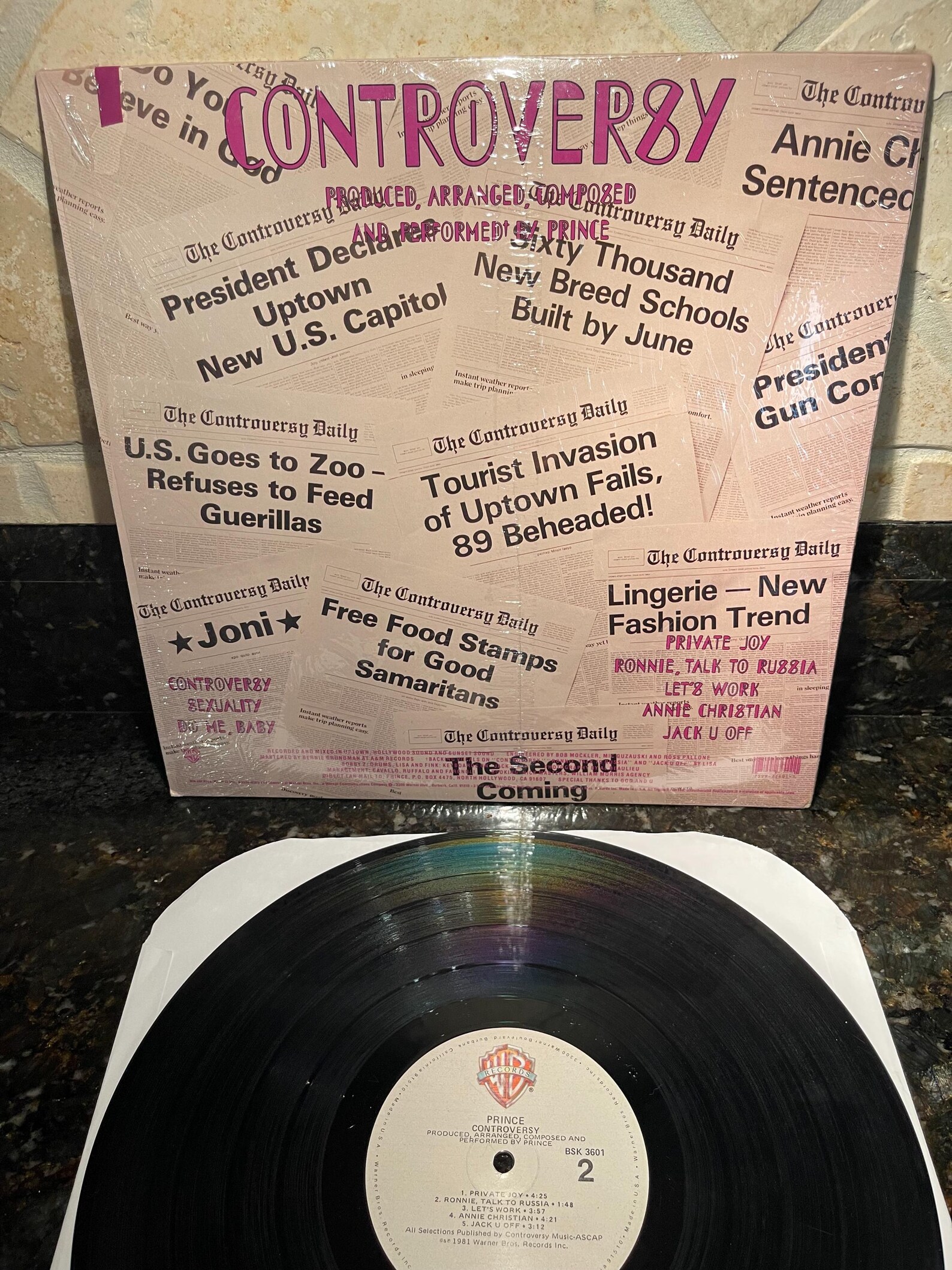 Prince "controversy" 1980's LP Vinyl Record Excellent Condition Shrink ...