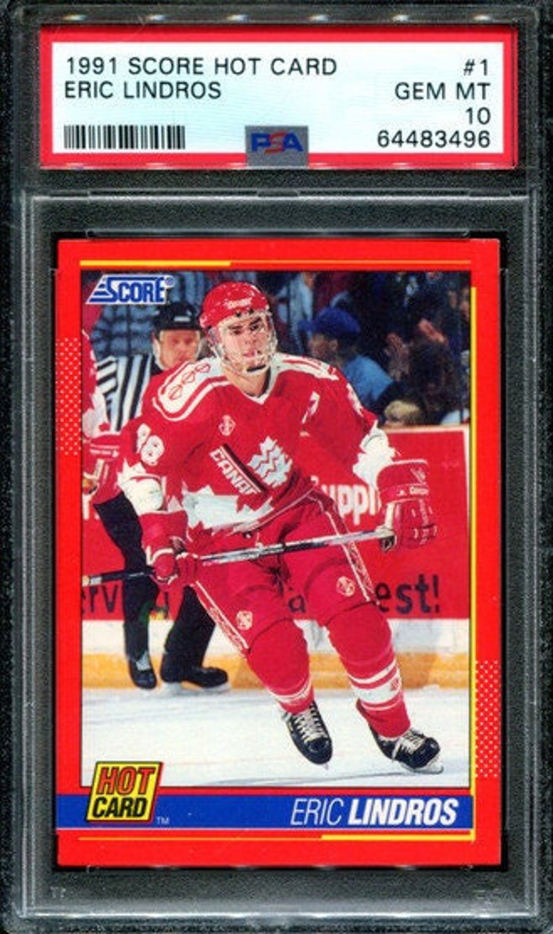1991 Score Hot Card 1 Eric Lindros Rookie HOF PSA 10 Low Pop Graded ...