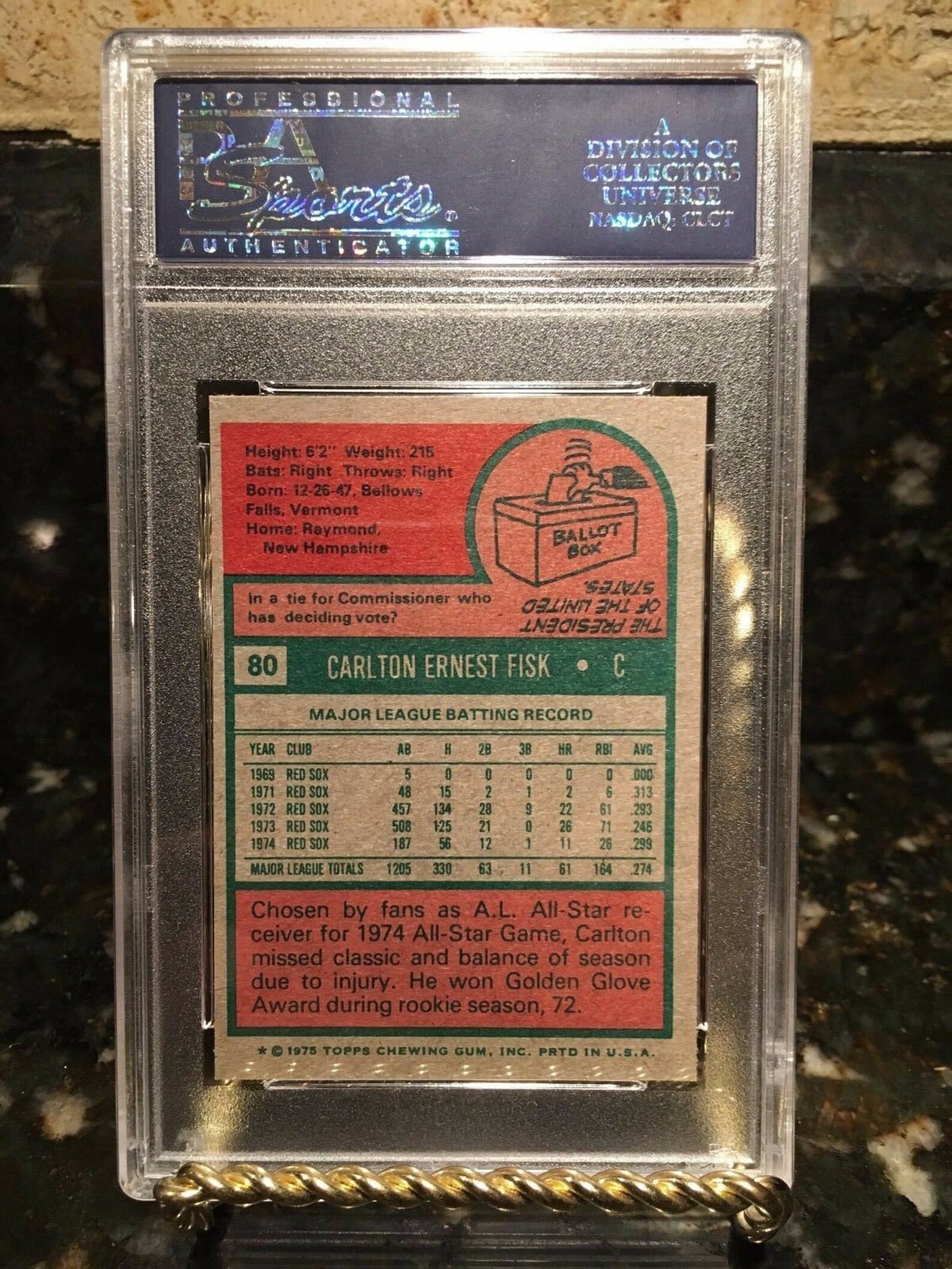 1975 Topps Mini Carlton Fisk 80 PSA 10 Gem Mint Red Sox - Etsy