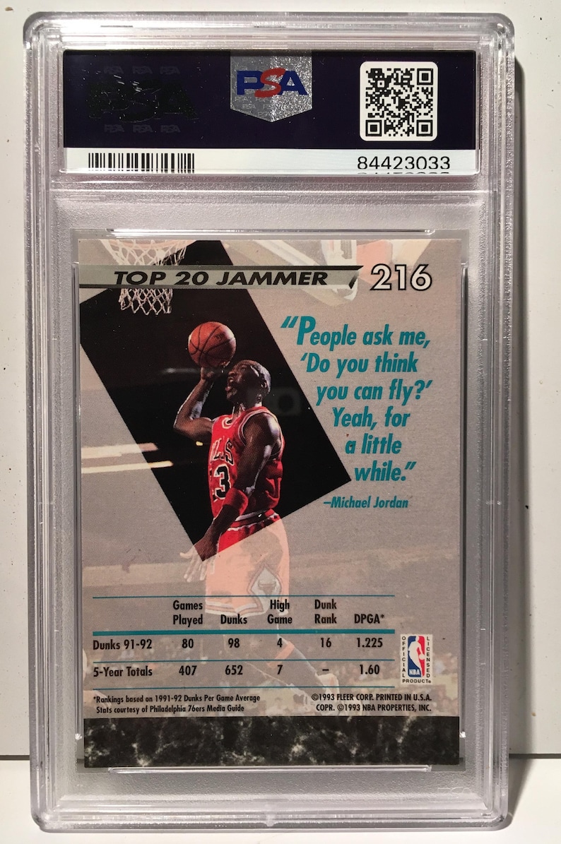 1992 Ultra MICHAEL JORDAN Chicago Bulls #26 PSA 9 Mint Hall of Famer ...