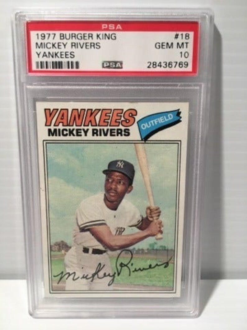 1977 Topps Burger King MICKEY RIVERS PSA 10 Authenticated - Etsy