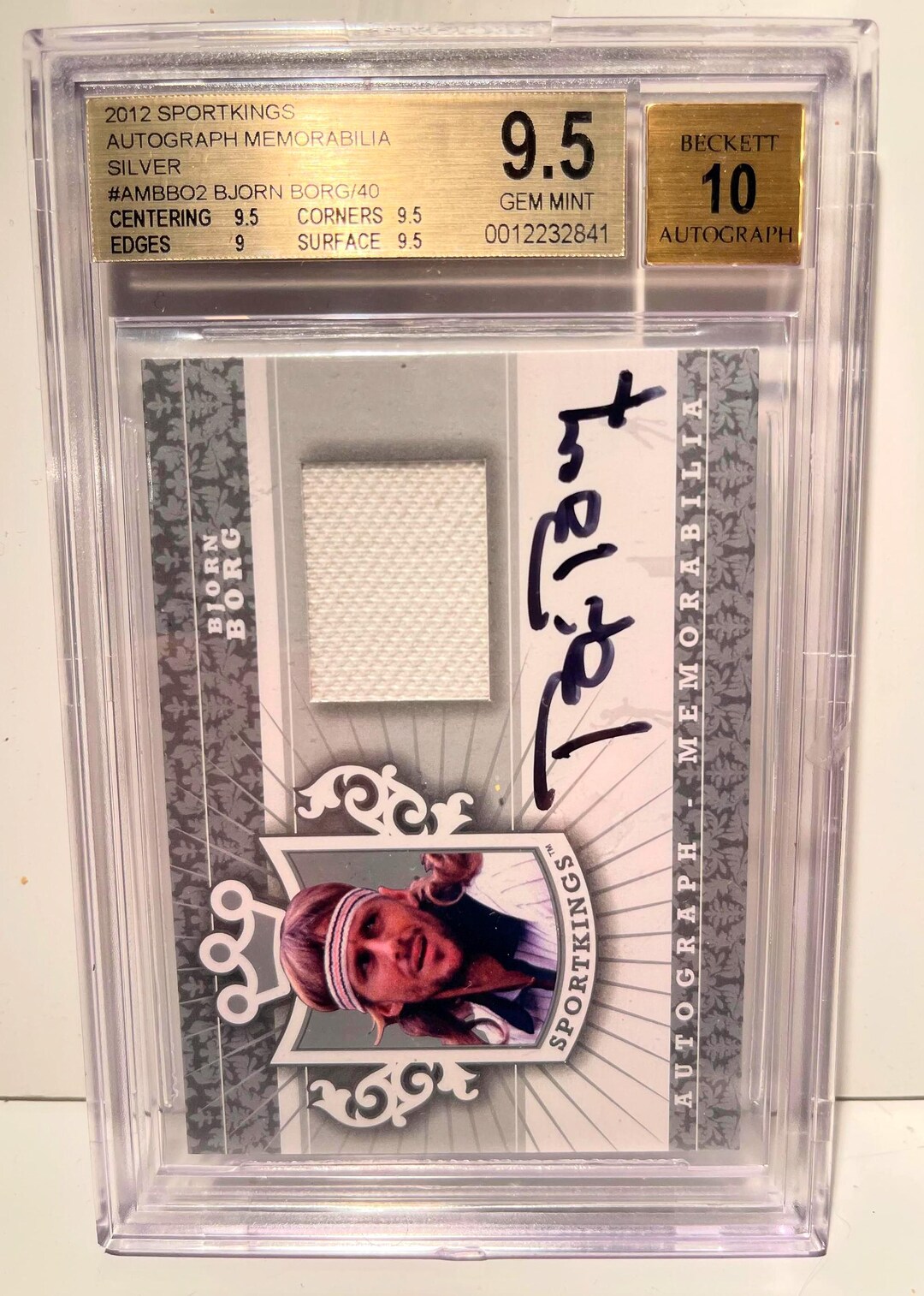 2012 Sportkings Bjorn Borg Autograph Memorabilia Card #/40, BGS 9.5! - Etsy