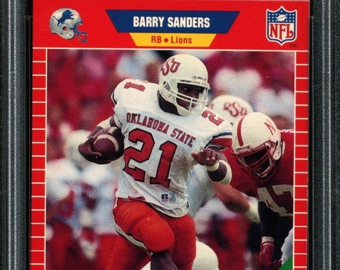 1989 Pro Set Barry Sanders Rookie Card RC #494 PSA 9 MINT - Graded ...