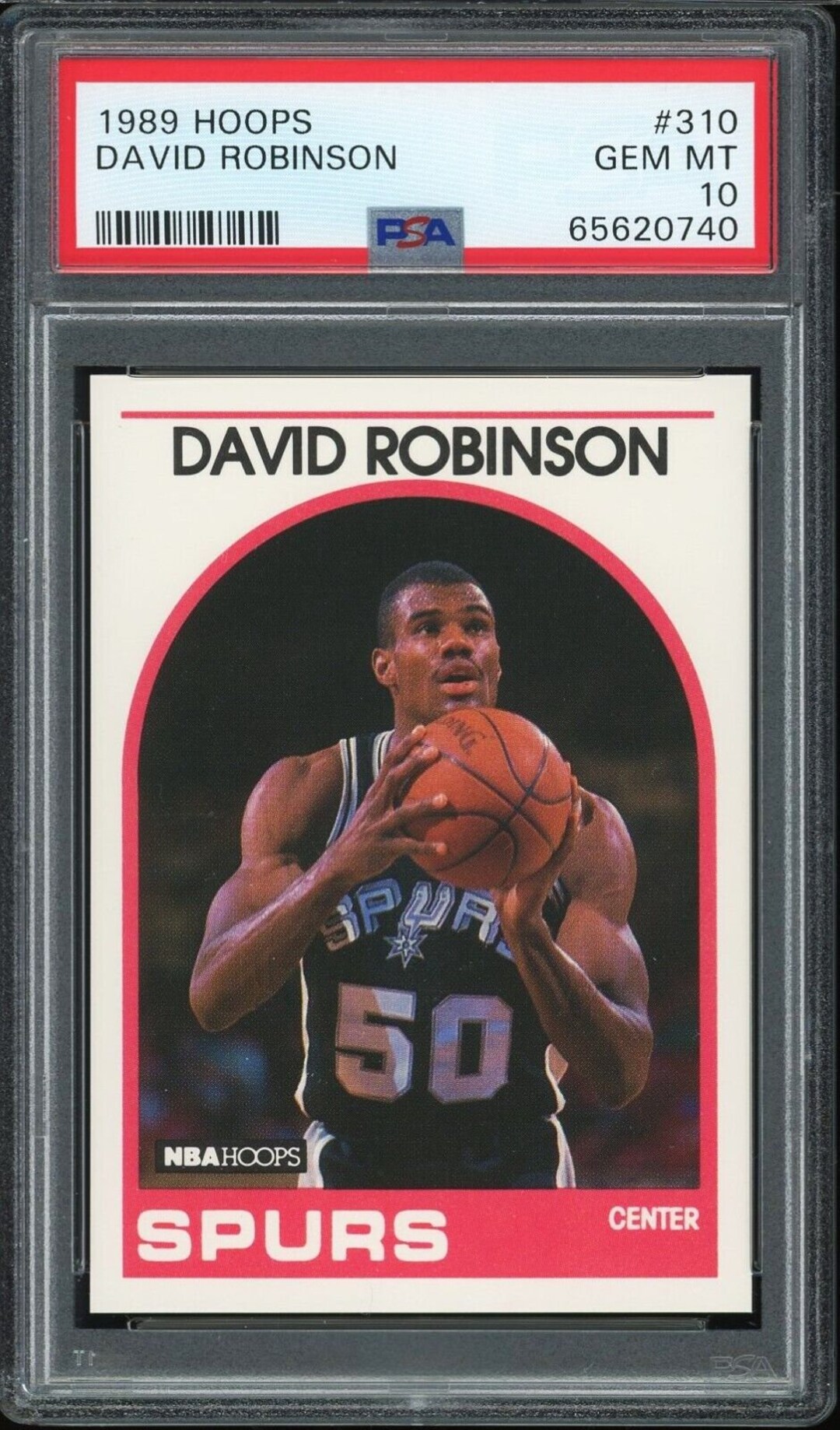 1989 NBA Hoops 310 David Robinson San Antonio Spurs PSA 10 Encased ...