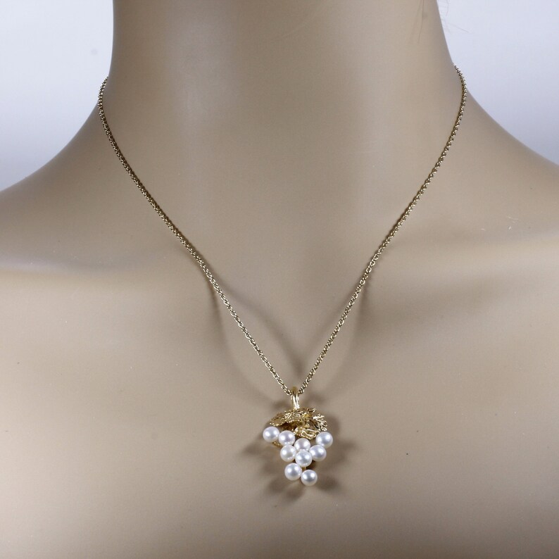 Pearl Necklace and Earring Set of Grape Cluster Jewelry Made - Etsy