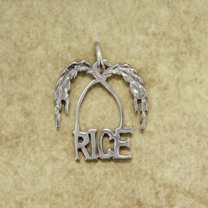 Rice Charm, 925 Sterling Silver Rice Logo Charm - Etsy