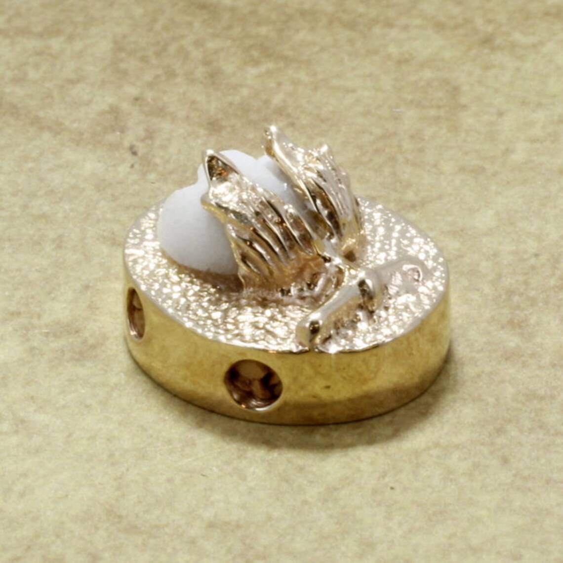 Cotton Slide Charm 14kt Yellow Gold Cotton Boll Charm for - Etsy